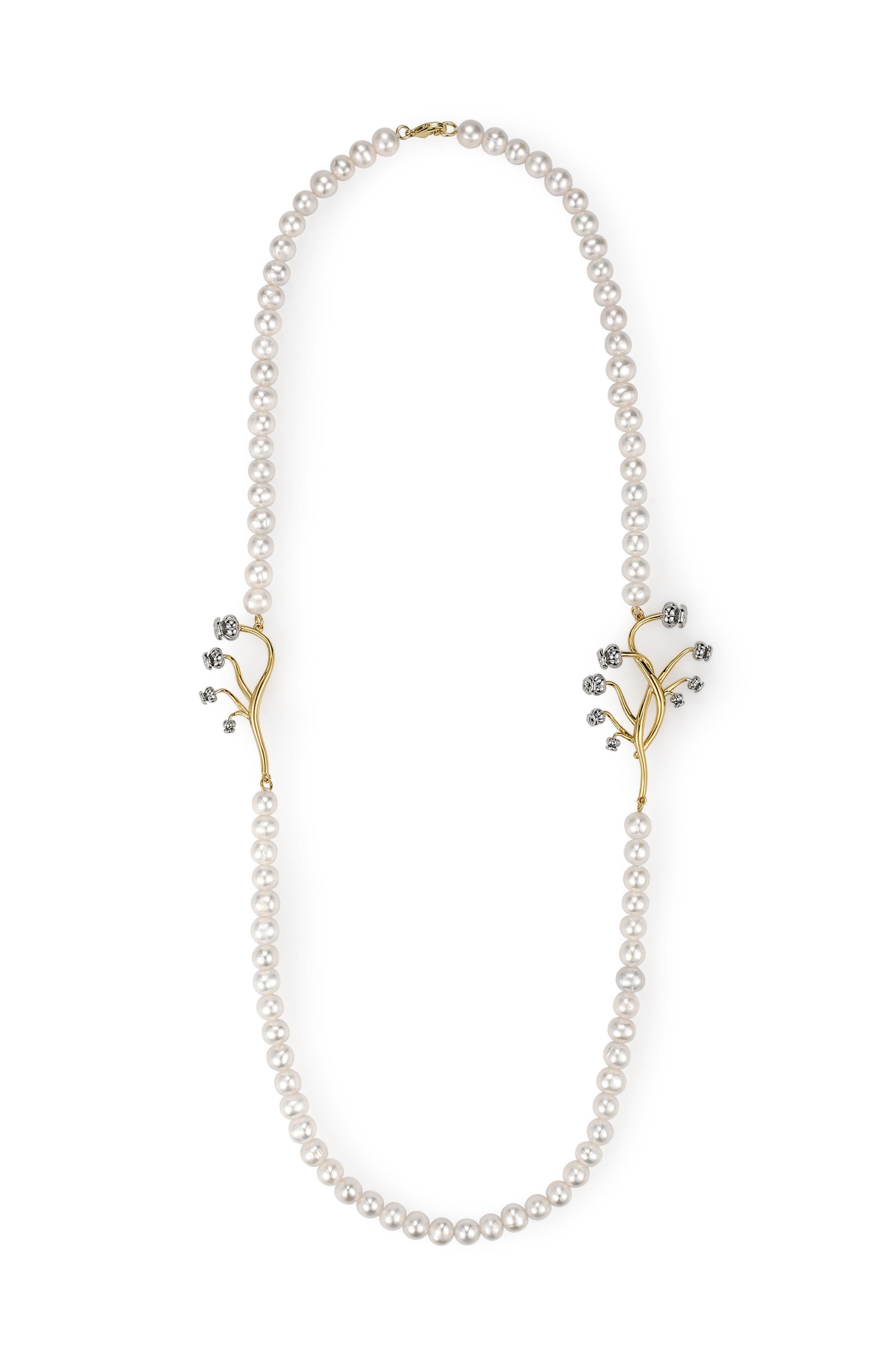 RETRO CHIC Lily of the Valley Pearl Necklace | Nordstrom