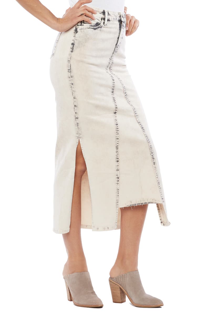 Wash Lab Denim Powder Denim Midi Skirt | Nordstromrack