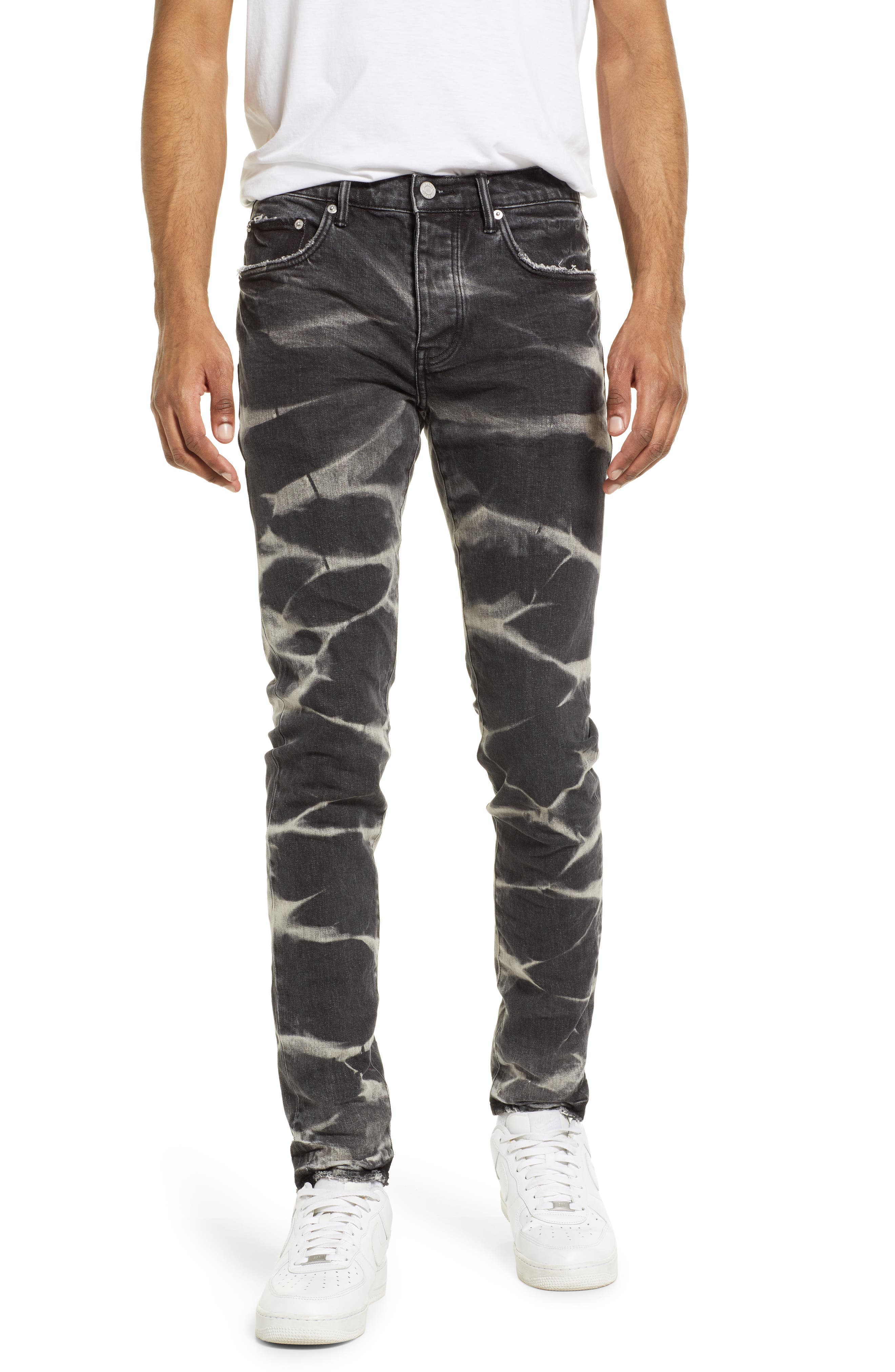 PURPLE BRAND Distressed Tie Dye Skinny Jeans (Men) | Nordstromrack