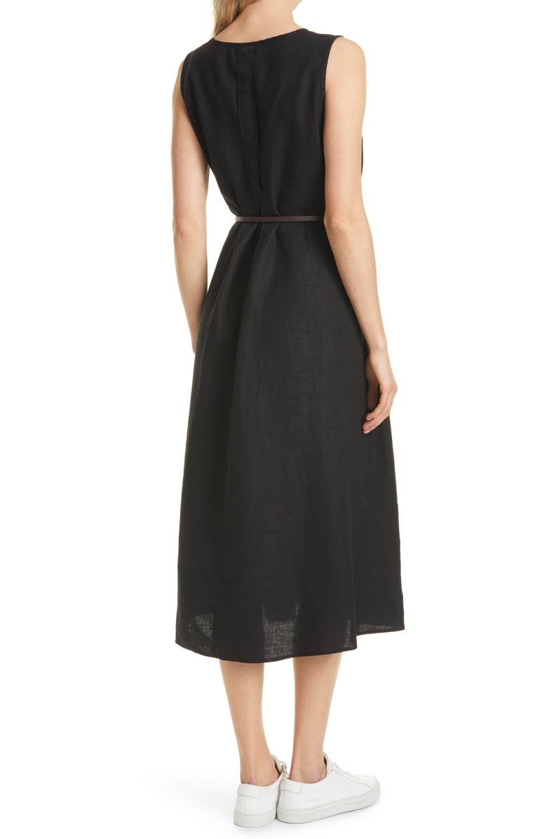 Max Mara Leisure Nettuno Belted Linen Dress | Nordstrom