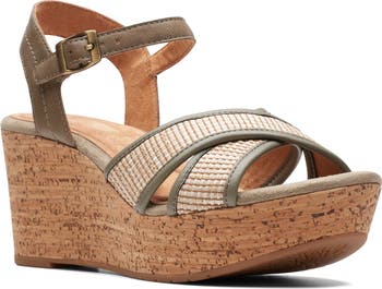 Clarks® Elleri Plum Wedge Sandal (Women) | Nordstrom