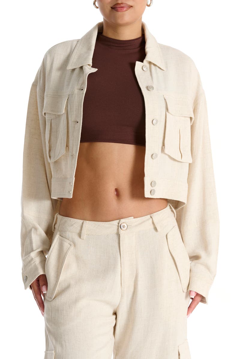 Naked Wardrobe Patch Pocket Crop Jacket | Nordstromrack