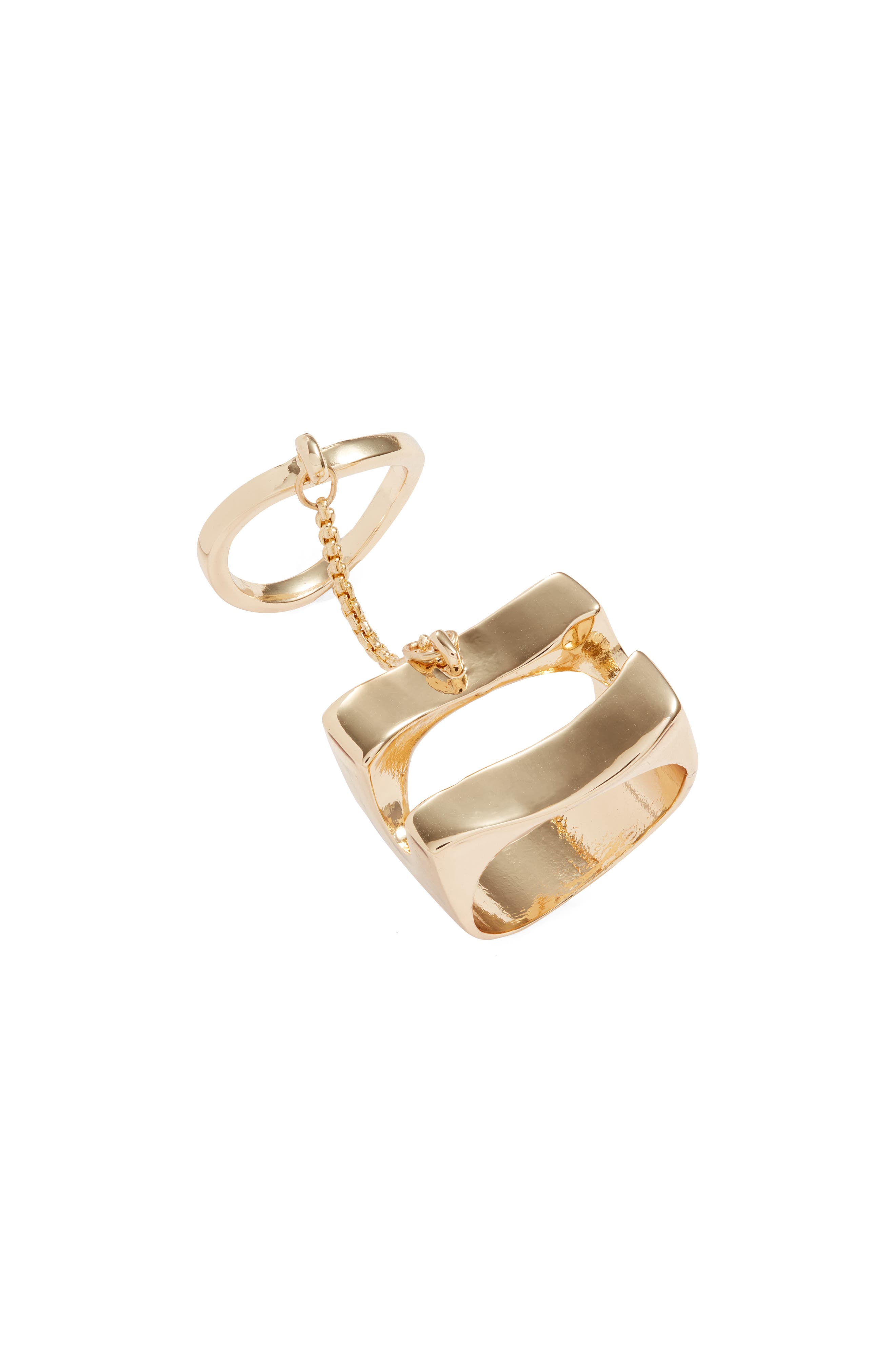 Open Edit Wavy Chained Double Ring | Nordstromrack