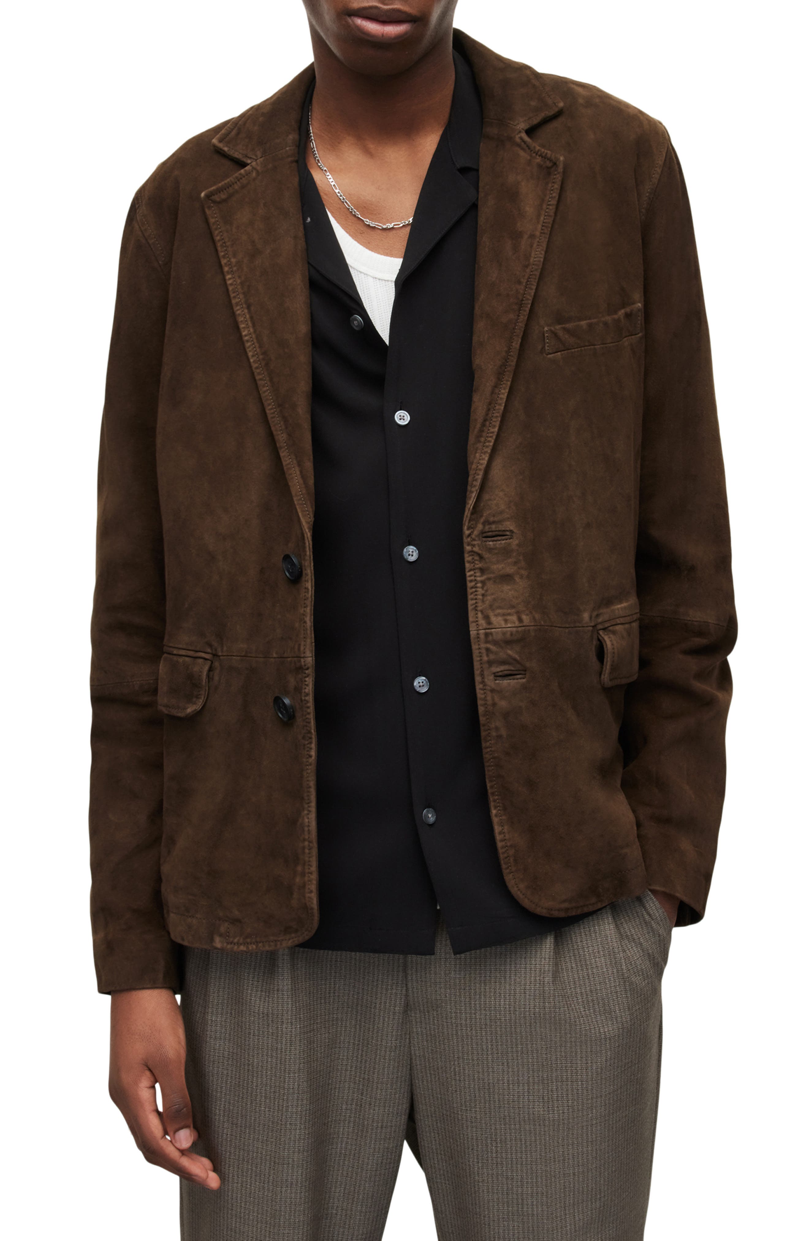 AllSaints Hoku Suede Blazer | Nordstromrack