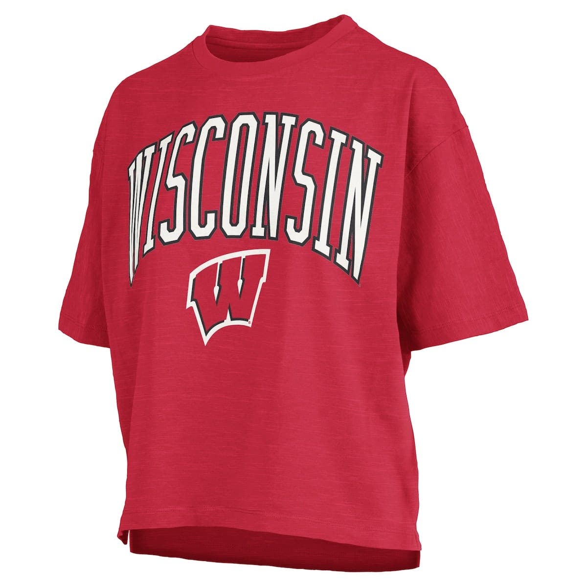 PRESSBOX Women's Pressbox Red Wisconsin Badgers Nelson Arch Over Logo ...