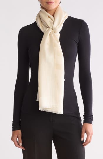 Givenchy Block Logo Silk & Wool Oblong Scarf | Nordstromrack