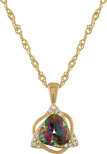 FZN Mystic Topaz & Diamond Pendant Necklace - 0.06ct. | Nordstromrack
