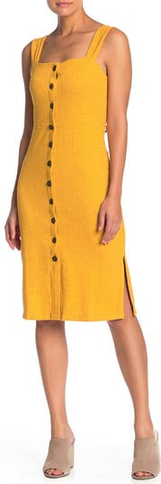 Madewell Texture & Thread Button Front Dress | Nordstromrack