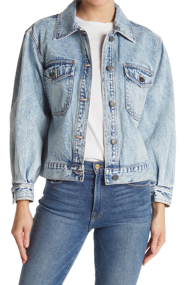 Alice + Olivia Dean Boxy Cropped Denim Jacket | Nordstromrack