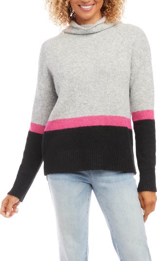 Karen Kane Colorblock Turtleneck Sweater | Nordstrom