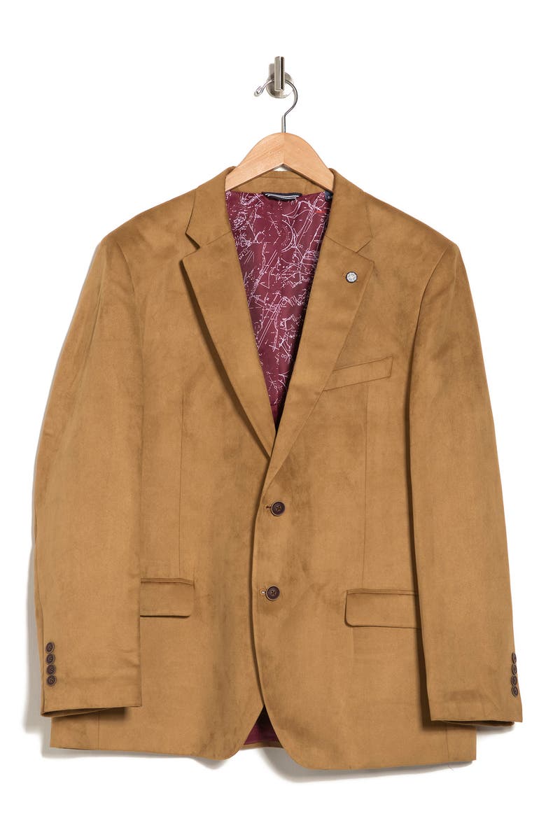 Nautica Solid Faux Suede Two Button Notch Lapel Sport Coat | Nordstromrack