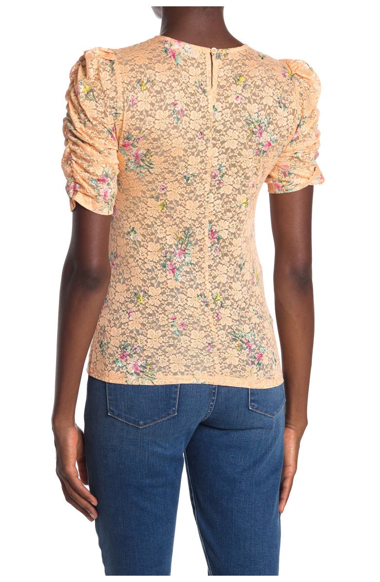 Elodie Printed Lace Short Sleeve Top | Nordstromrack