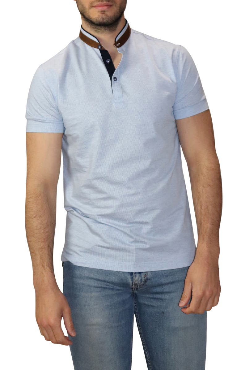 Lorenzo Uomo Trim Fit Faux Suede Trim Polo | Nordstromrack