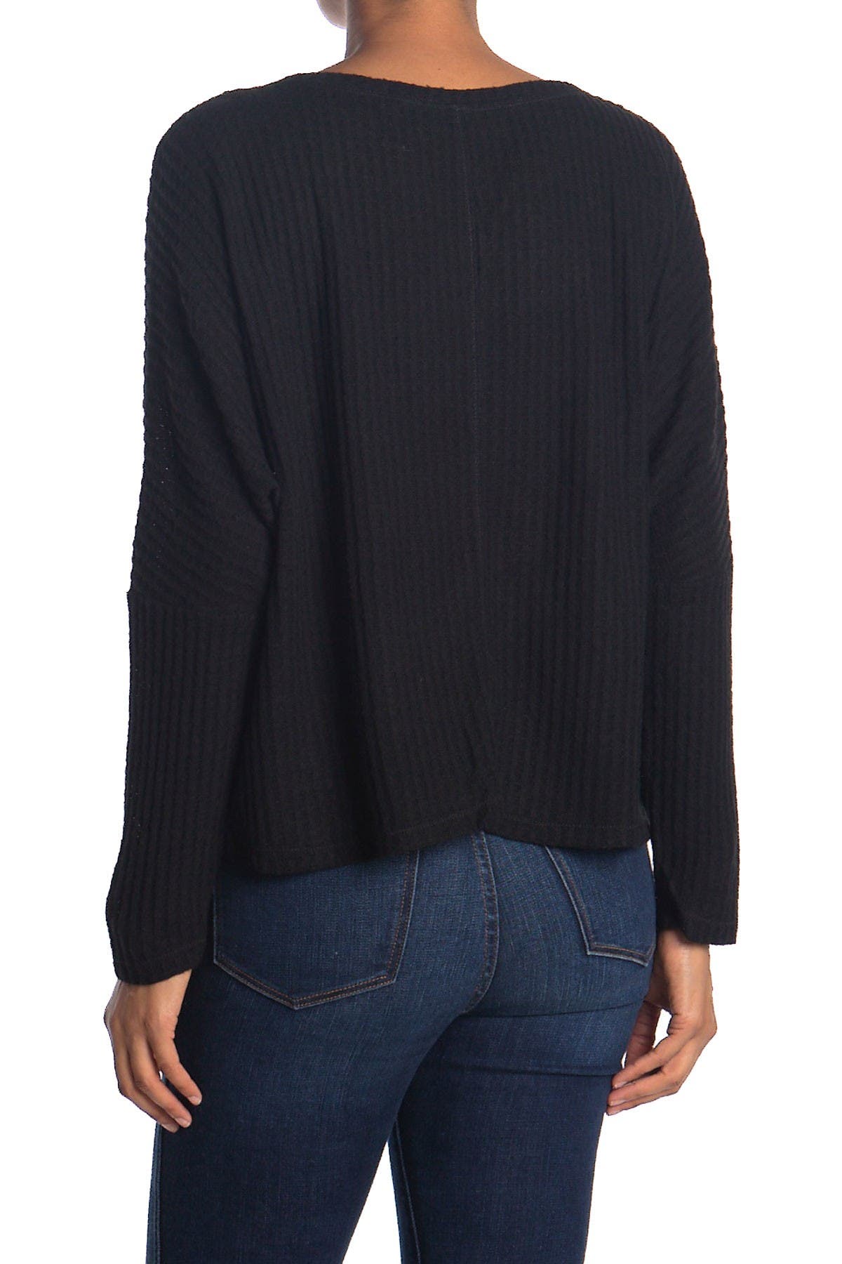 Heather by Bordeaux Long Dolman Sleeve Waffle Knit Pullover | Nordstromrack