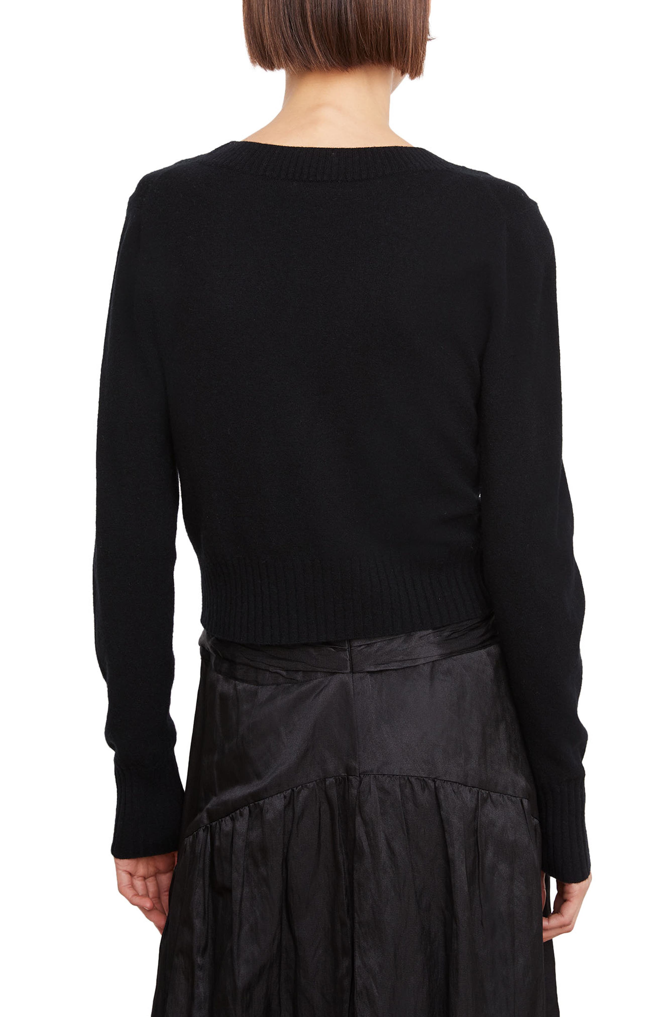 Vince V-Neck Wool & Cashmere Crop Sweater | Nordstromrack