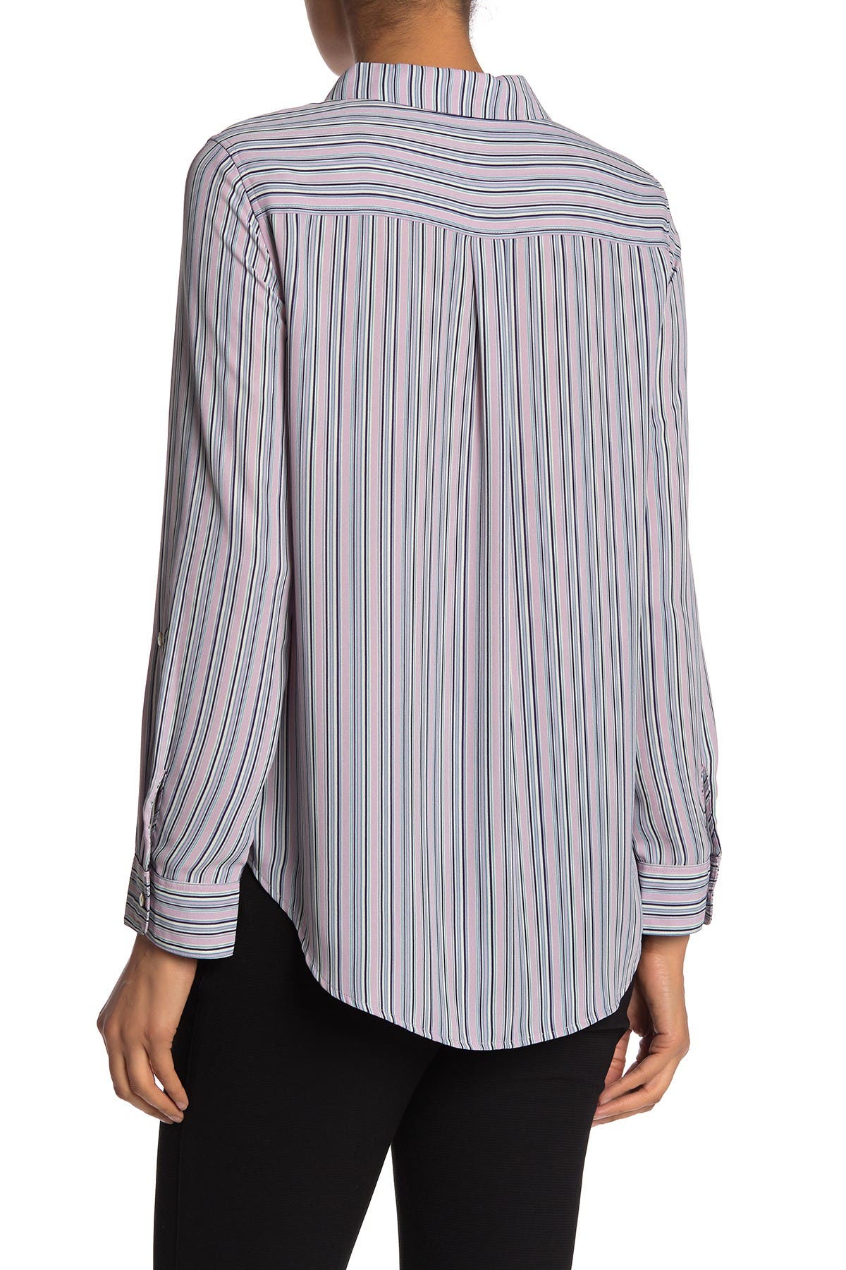 NANETTE NANETTE FOOTWR Striped Button Front Shirt | Nordstromrack