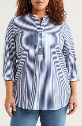 HARSHMAN Derrington Stripe Cotton Tunic Top | Nordstrom