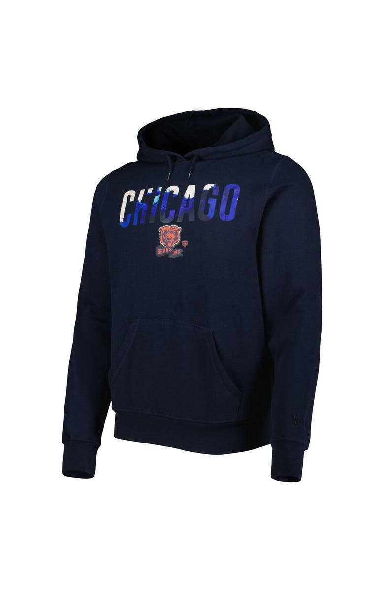 New Era Men's New Era Navy Chicago Bears Ink Dye Pullover Hoodie ...