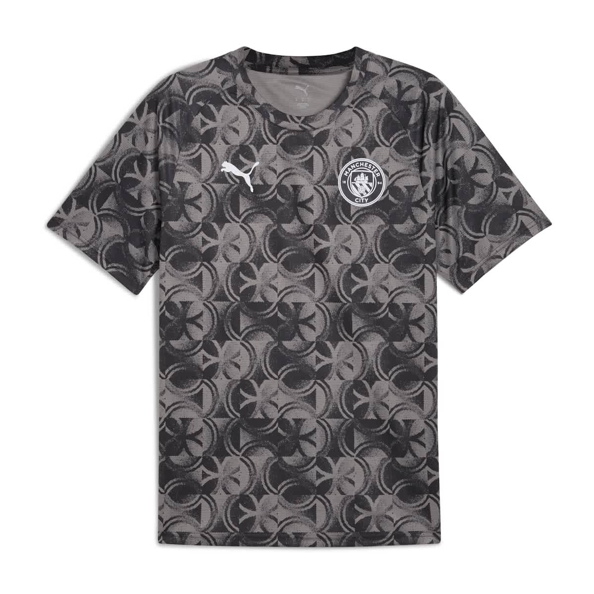 PUMA Men's Puma Black Manchester City 2025/26 Pre-Match Training Jersey ...