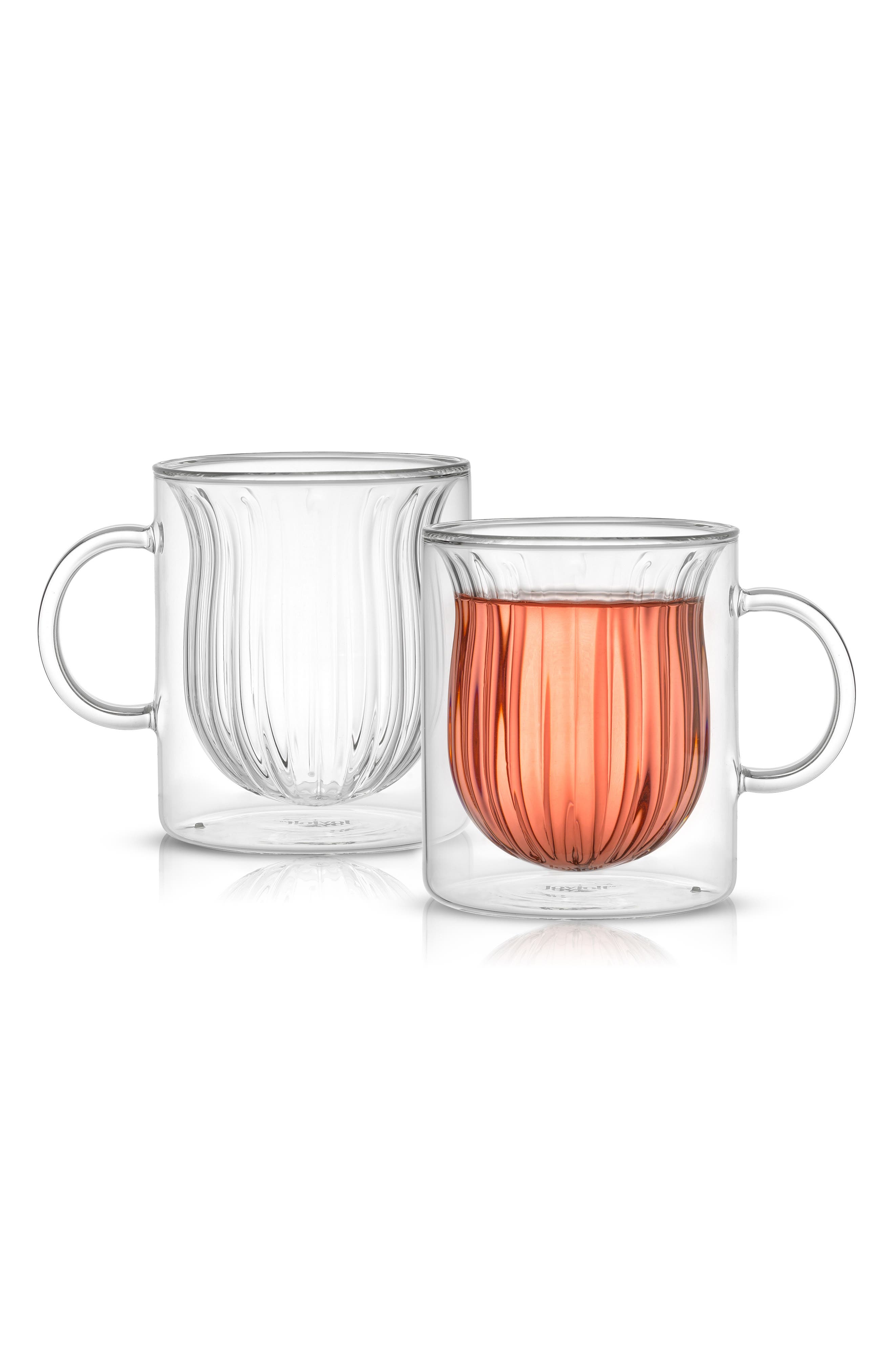 JoyJolt Set of 2 Double Wall Floret Mug | Nordstromrack