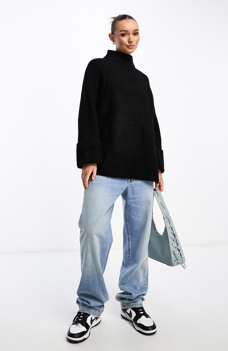 ASOS DESIGN Mock Neck Rib Sweater | Nordstrom