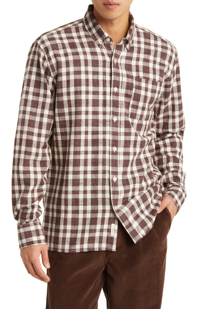 FORET Drift Plaid Cotton Button-Down Shirt | Nordstromrack