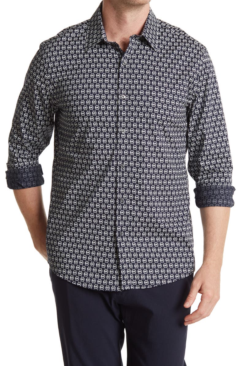 Michael Kors Logo Link Button Front Shirt | Nordstromrack