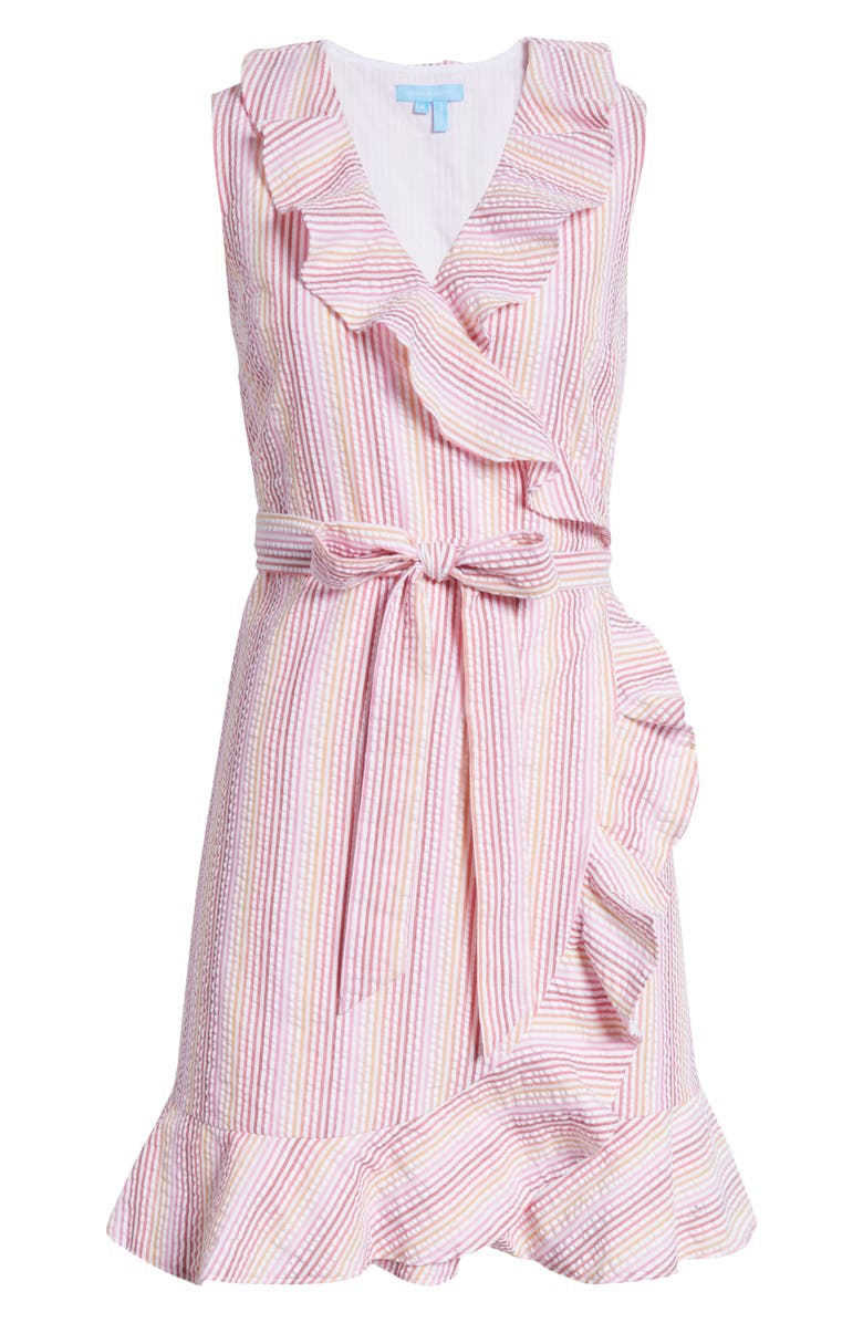Draper James Stripe Seersucker Flutter Wrap Dress | Nordstromrack