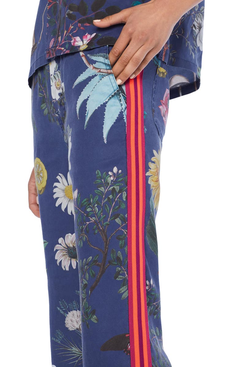 MOTHER The Quickie Greaser Floral Side Stripe Pants | Nordstrom