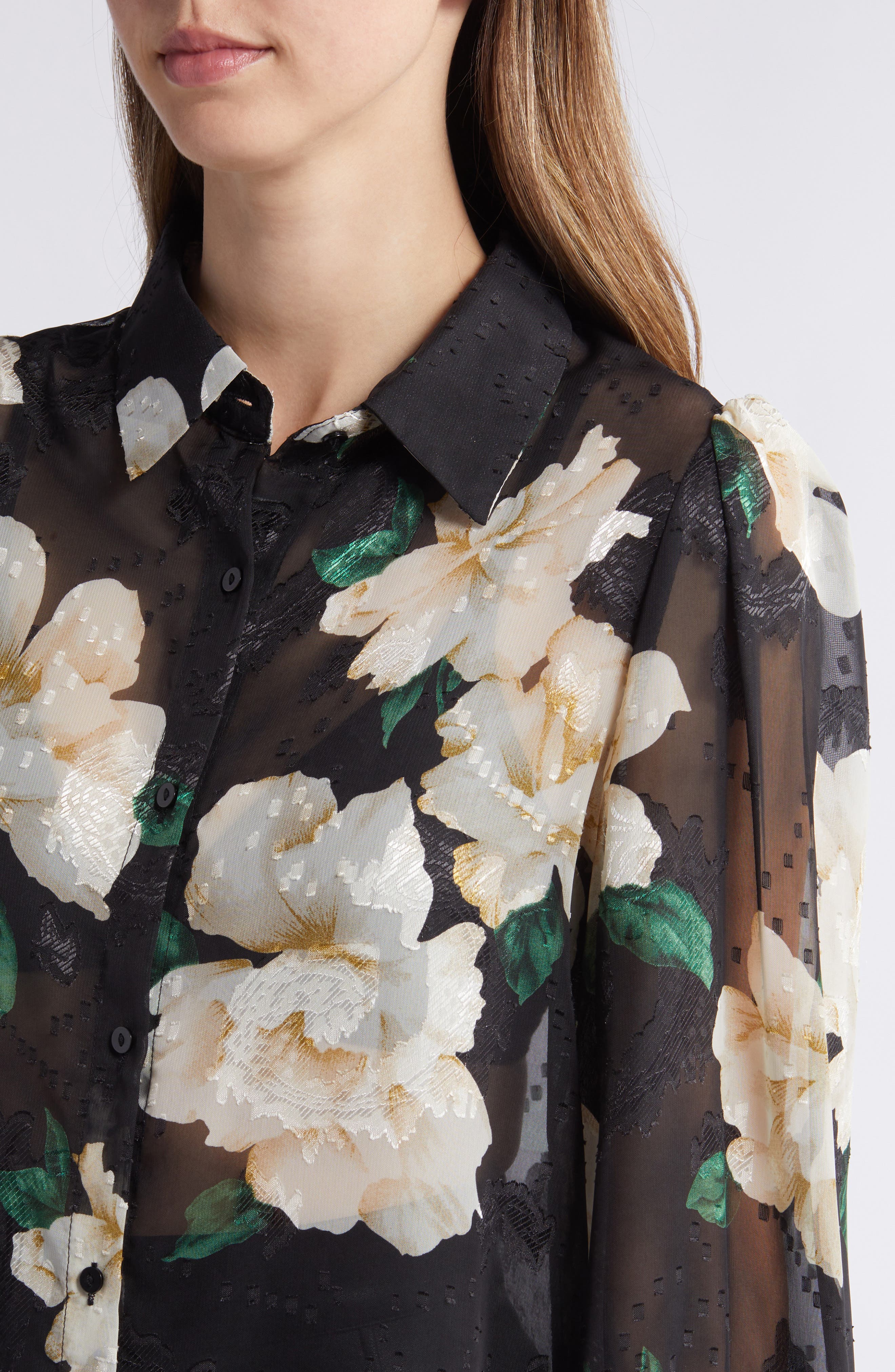 NIKKI LUND Aubree Floral Button-Up Shirt | Nordstrom