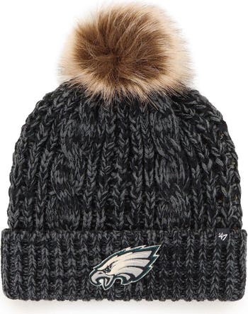 '47 Women's '47 Black Philadelphia Eagles Logo Meeko Cuffed Knit Hat ...