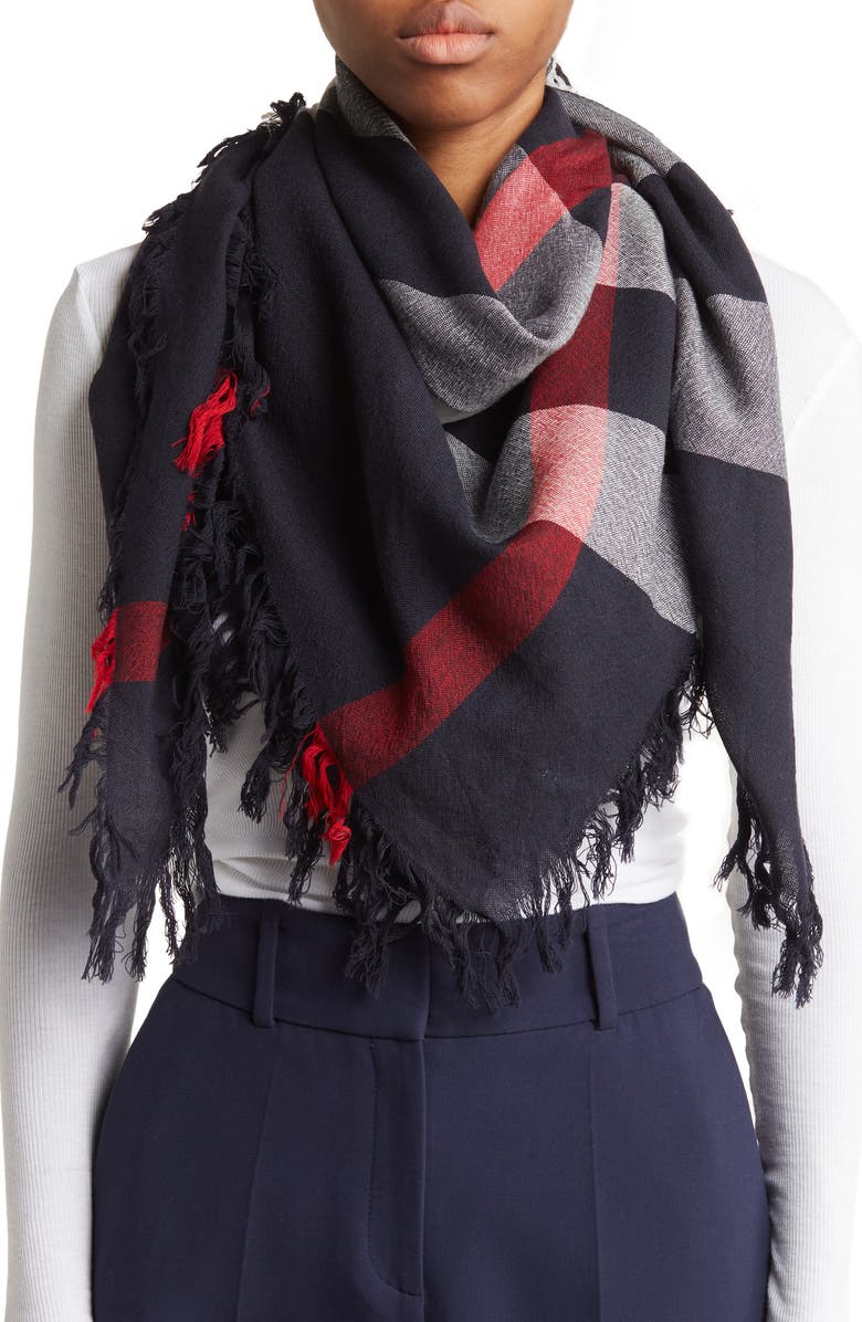 Burberry Extra Fine Merino Wool Check Scarf | Nordstromrack