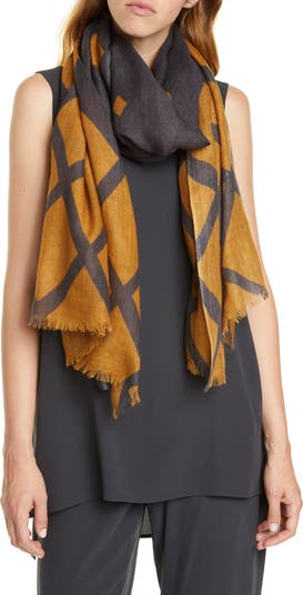 Eileen Fisher Diamond Pattern Wool Scarf | Nordstrom