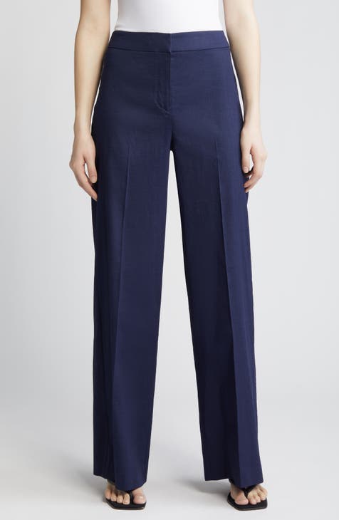 Womens Linen Blend Wide Leg Pants Nordstrom