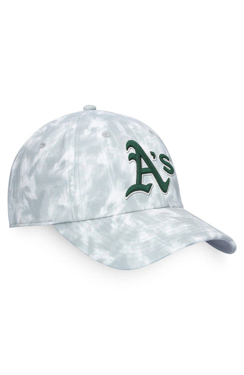 MAJESTIC Women's Majestic Gray Oakland Athletics Smoke-Dye Adjustable ...