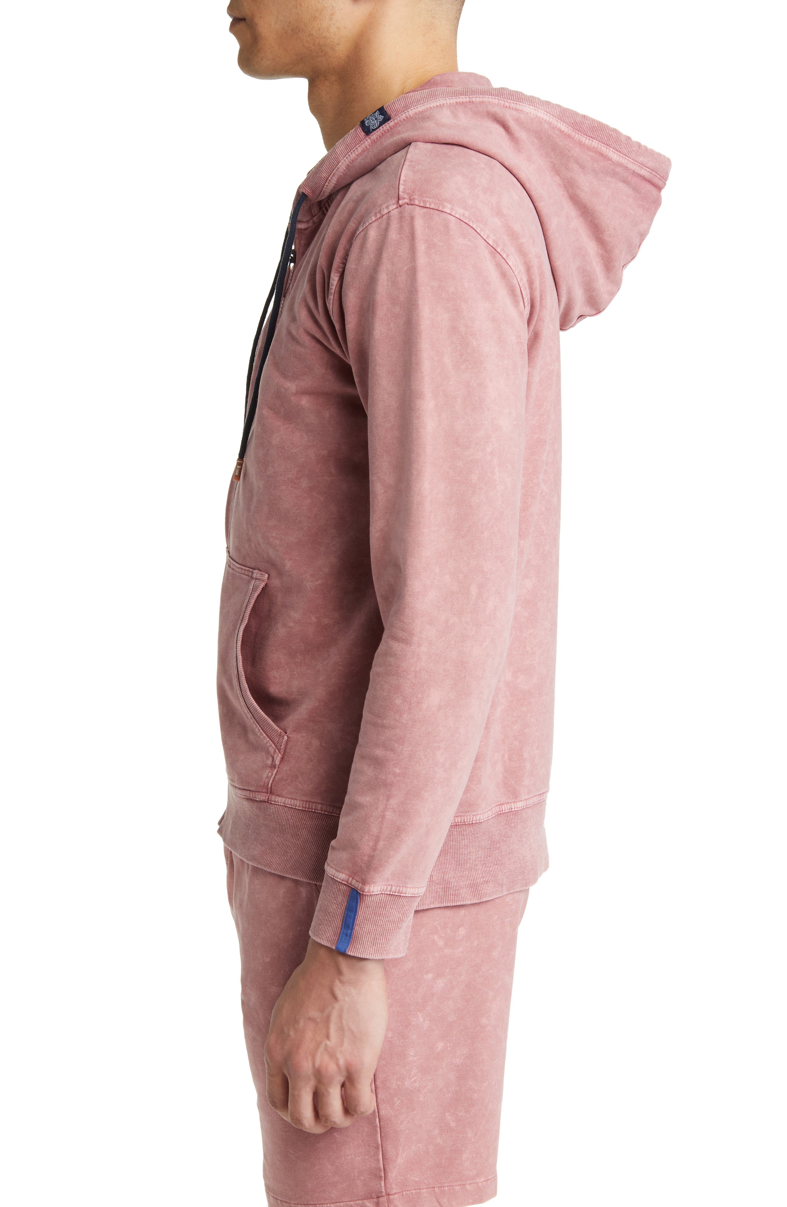 Stone Rose Acid Wash Zip Front Fleece Hoodie | Nordstromrack