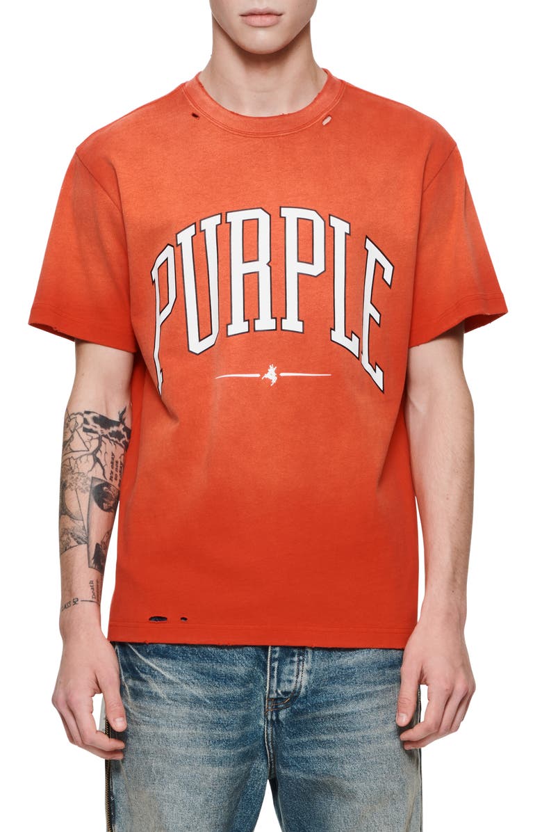 PURPLE BRAND Distressed Logo Graphic T-Shirt | Nordstromrack