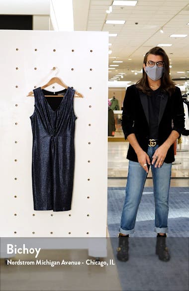 Julia Jordan Donna Ricco Foil Knit Twist Front Dress | Nordstromrack