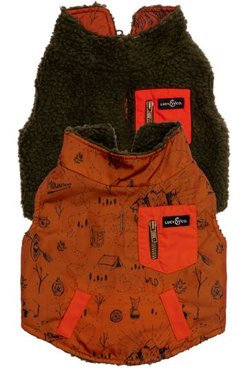 Lucy & Co. The Big Bear Reversible Teddy Fleece Dog Vest | Nordstrom