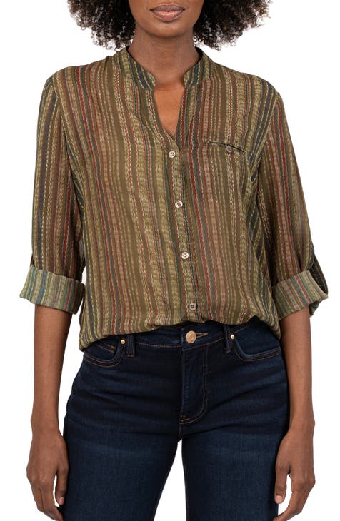 Women's Button-Up Striped Tops | Nordstrom