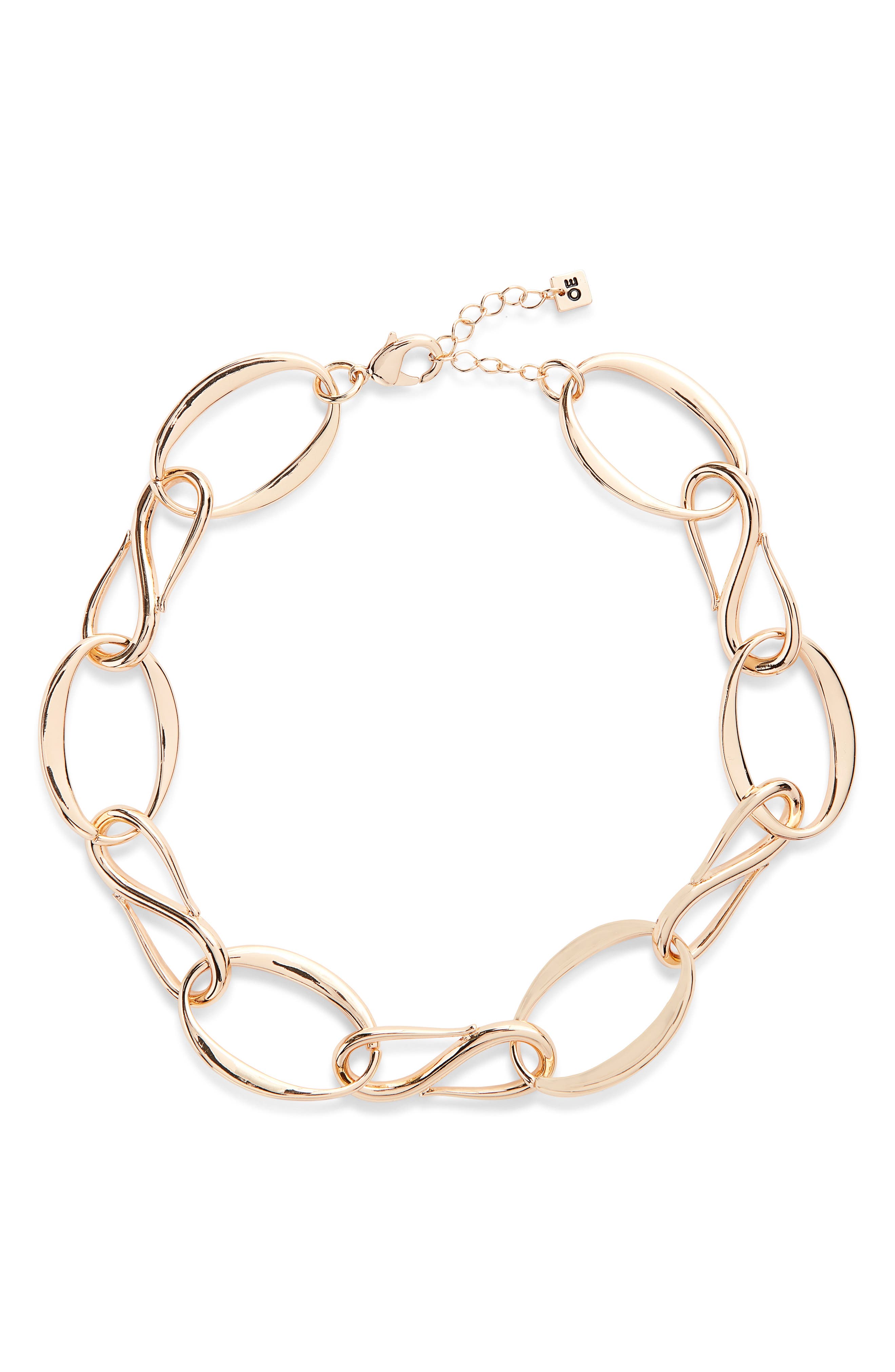 Open Edit Oval Swirl Link Collar Necklace | Nordstrom
