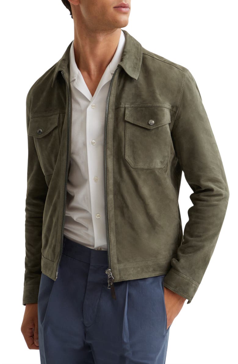 Reiss Men's Pike Goat Suede Jacket | Nordstrom