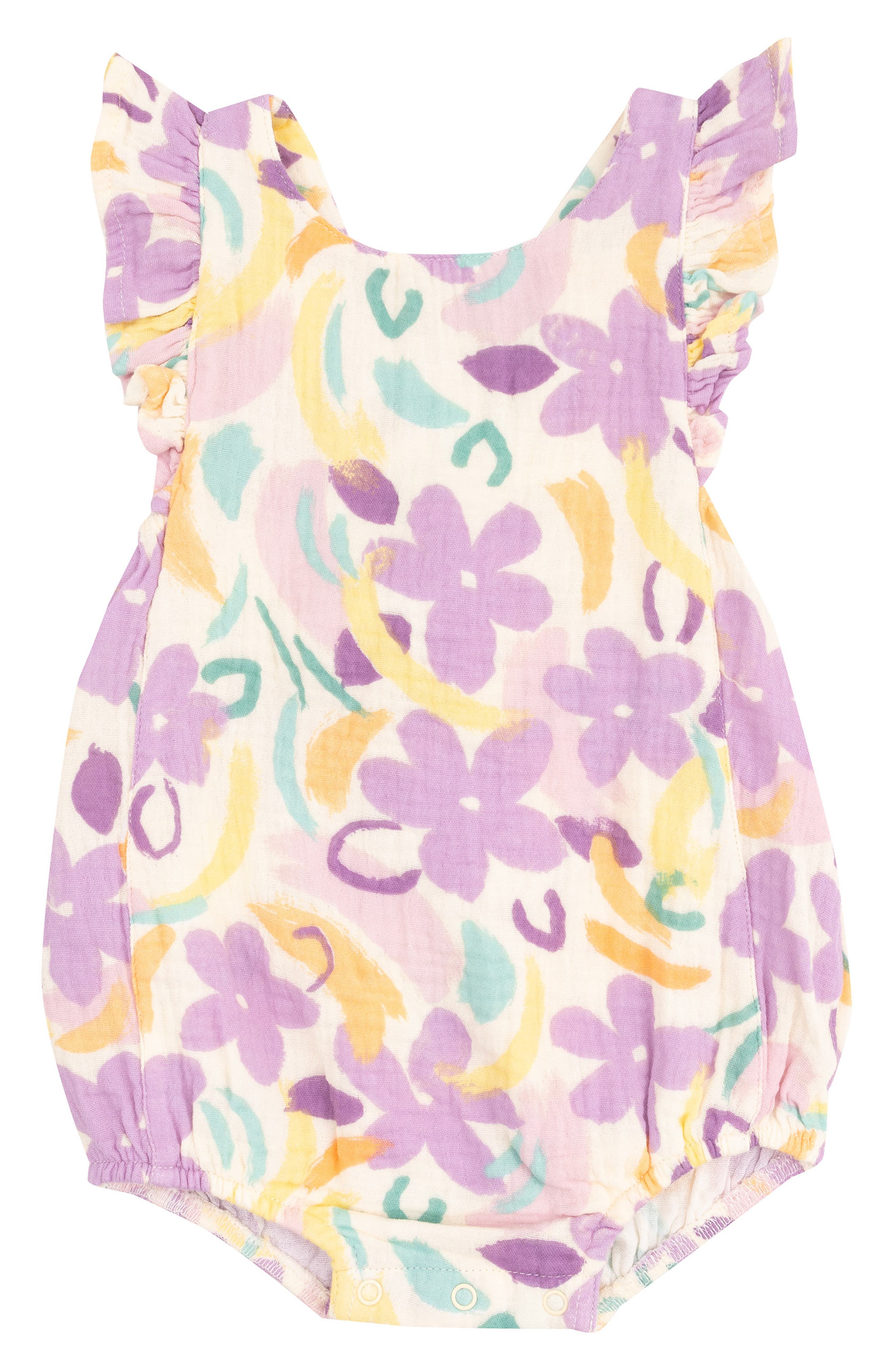 Angel Dear Painty Daisy Organic Cotton Romper | Nordstrom