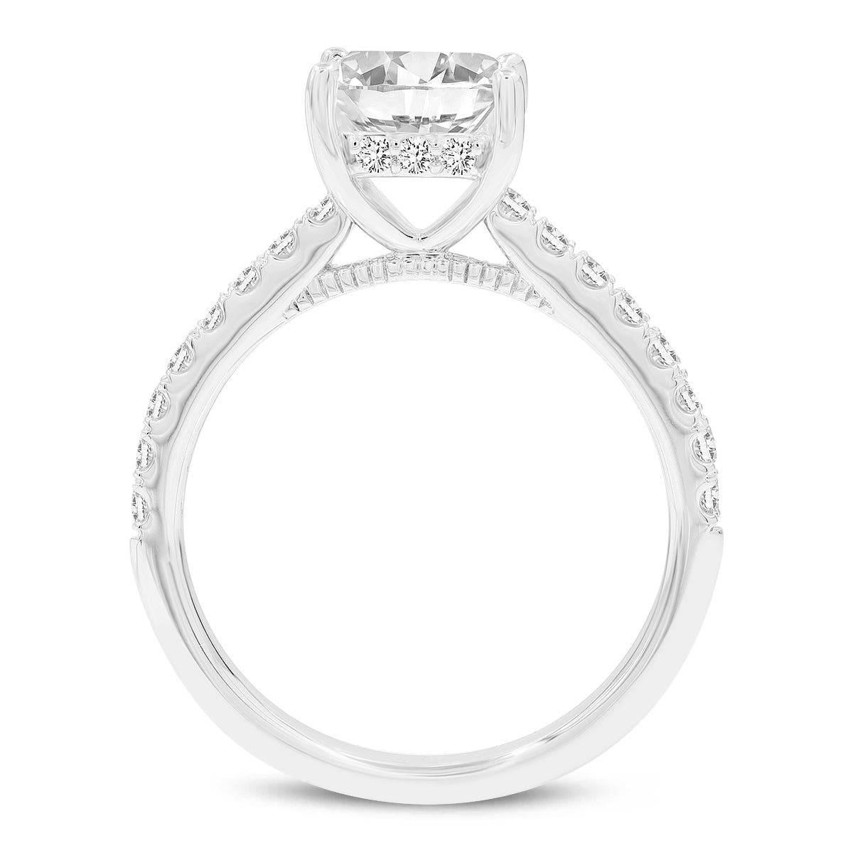 LuvMyJewelry Aneliya 14K White Gold Princess Cut Lab Grown Diamond ...