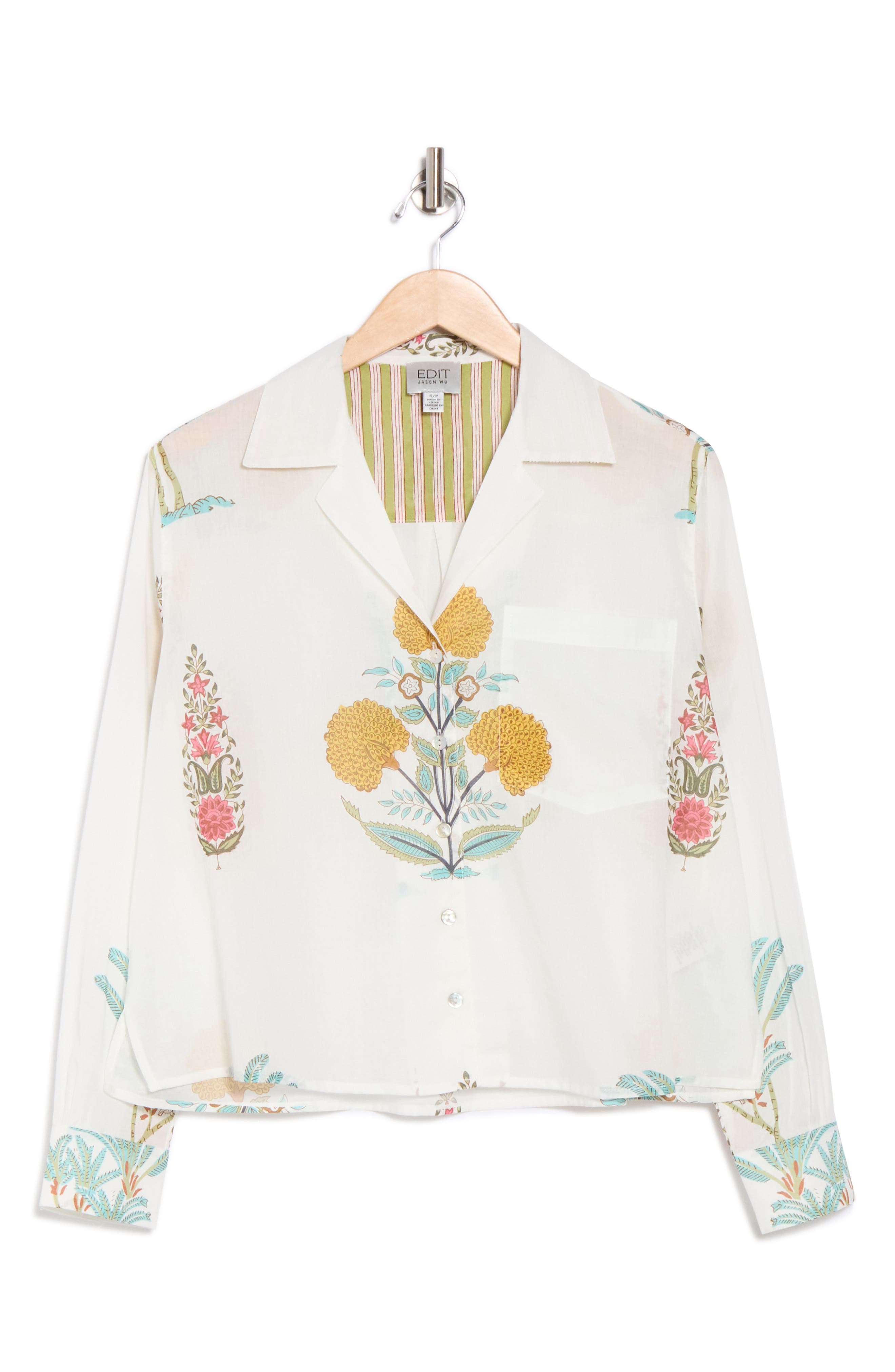 JASON WU Floral Notch Collar Button-Up Shirt | Nordstromrack