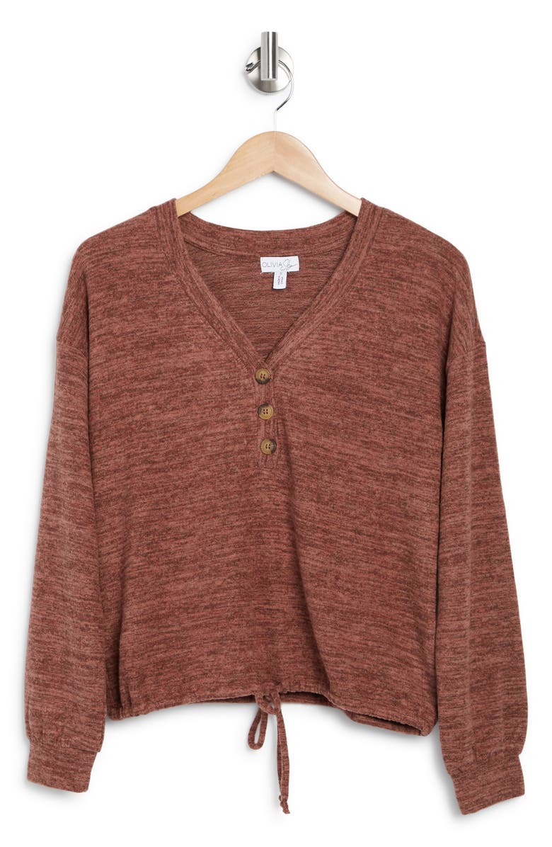 Olivia Sky Henley Drawstring Pullover | Nordstromrack