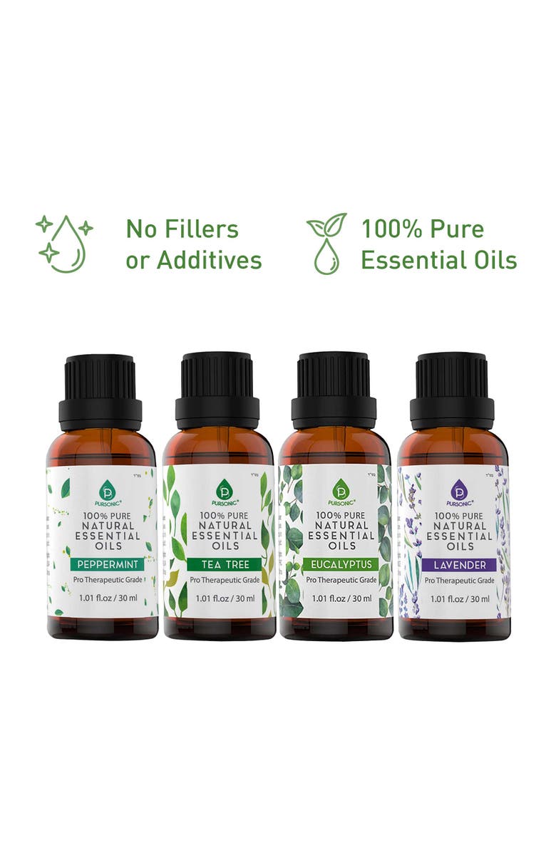 PURSONIC 4-Pack Pure & Natural Essential Oils Collection Eucalyptus ...