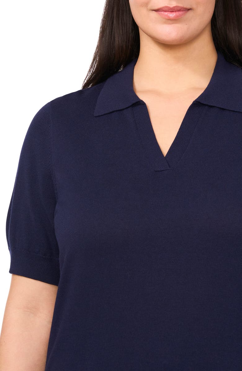 CeCe Short Sleeve Cotton Blend Polo Sweater | Nordstrom