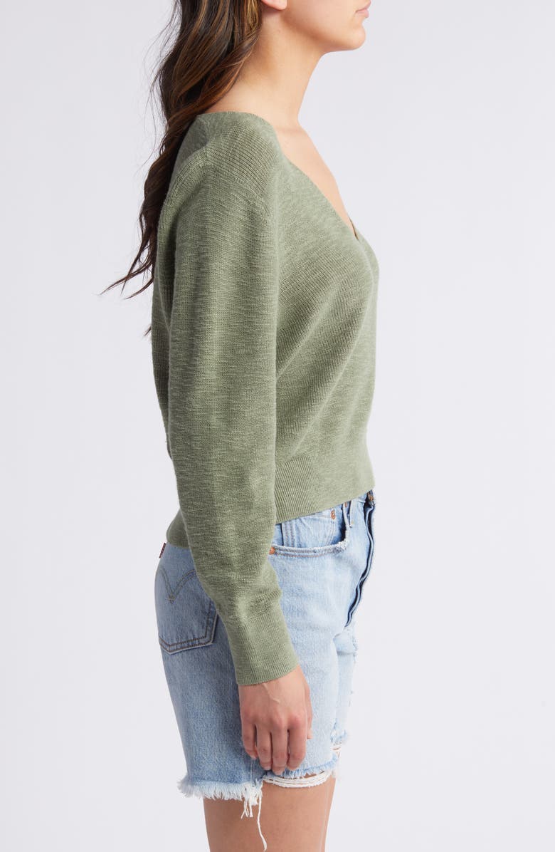 Treasure & Bond Shrunken Cotton & Linen Sweater | Nordstromrack