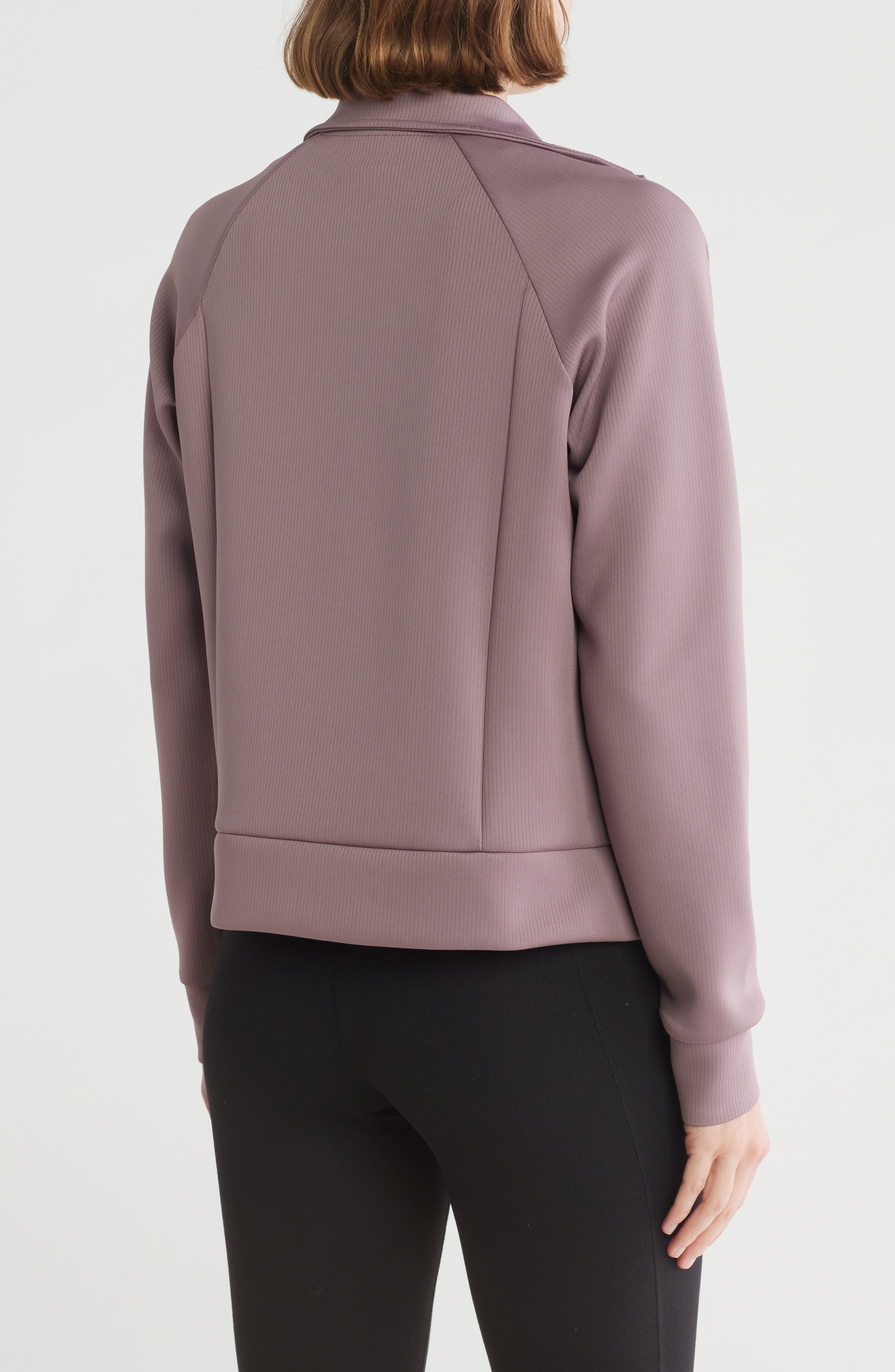 Jessica Simpson Soft Luxe Ribbed Full Zip Yoga Jacket | Nordstromrack